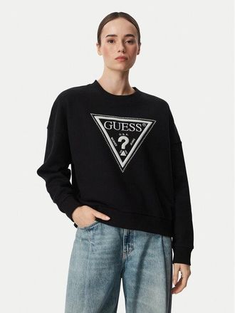 Guess Sweatshirt W6YQ14 K4352 Schwarz Relaxed Fit