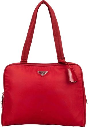 Prada Crossbody Bags - Prada Red Nylon Triangle Shoulder Bag - Gr. unisize - in Rot - f&uuml;r Damen