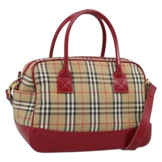 Burberry Pre-owned Toile sacs-main - Femme - Pre-owned - Beige - Taille: ONE Size