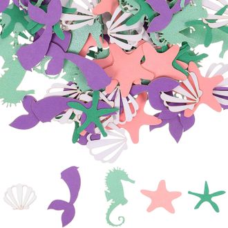 NUOBESTY 100 St&uuml;ck Meerjungfrau Papierkonfetti Bunt Leichte Ballonf&uuml;llung Tischdekoration aus Papier f&uuml;r Geburtstagsfeiern Partys und Festdeko