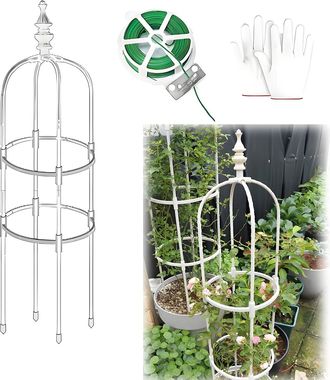 Generic Garden Obelisk Rankhilfe Rosen Rankgitter Metall Rostfrei Für Kletterpflanzen Rosen Clematis 60cm 90cm 120cm 150cm 180cm Hoch 20cm 25cm 28cm Ø Ranktur