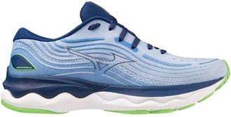 Mizuno Wave SKYRISE 4 (W), Chaussures de Course Femme, Blue Henon/Blue Depths/Techno Green, 38 EU, Blue Henon Blue Depths Techno Green, 38 EU
