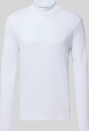 Christian Berg Regular Fit Longsleeve aus reiner Baumwolle mit Stehkragen