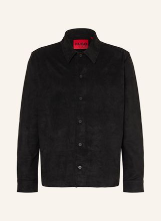 HUGO BOSS Hugo Overjacket Enaso In Lederoptik schwarz