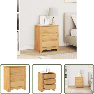 vidaXL Holztisch - Couchtisch Drammen Eiche 45 x 35 x 56 cm Massives Kiefernholz