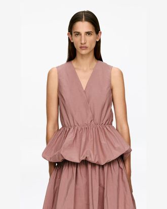 Arket Taftoberteil Mit Sch&ouml;&szlig;chen -Rosa