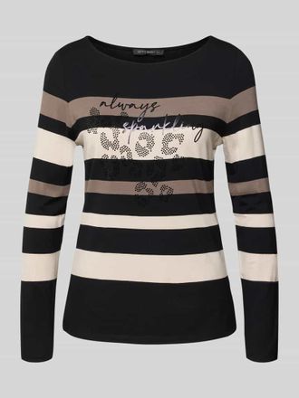Betty Barclay Slim Fit Longsleeve mit Strasssteinbesatz Modell Oktober