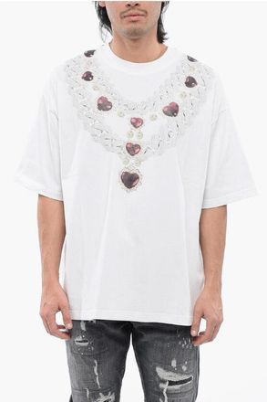 John Richmond Oversize Fit T-shirt With Necklace Print size Xs