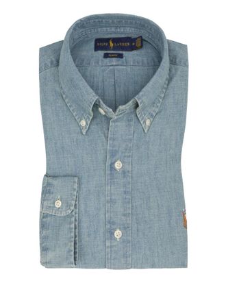 Ralph Lauren Jeanshemd mit Button Down-Kragen, Slim Fit in