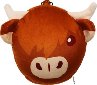 Puckator Relaxeazzz Plüsch Highland Coo Kuh Reisekissen & Schlafmaske