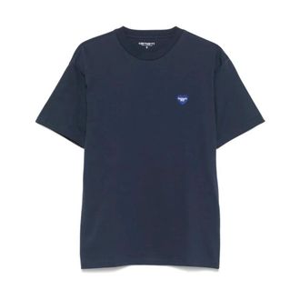 Carhartt Work in Progress Homme, Tops, Bleu, Taille: XL Heart Logo T-Shirt