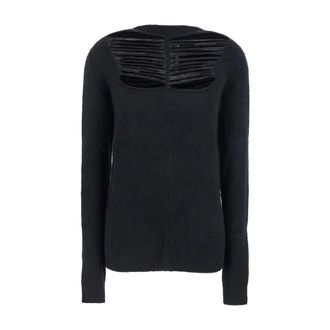 Rick Owens Femme, Pulls, Noir, Taille: 40 FR Pull Noir LS TOP