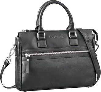 STILORD Corrine Élégant Sac à Main Femme en Cuir Véritable avec Bandoulière Réglable - Sac Cabas Vintage, Tote Bag, Couleur:noir