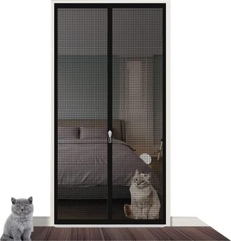 Aotian Katzensicheres T&uuml;rgitter, katzenbest&auml;ndiges Netzgitter mit Rei&szlig;verschluss, um zu verhindern, dass Katzen herauslaufen. Haustier-T&uuml;rgitter, Katzengitte