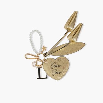 Lollipops Porte-cl&eacute;s dor&eacute; coeur et lettre L Soodies