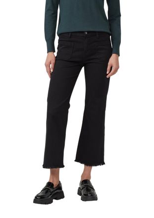 s.Oliver Cropped Jeans/Slim Fit/Mid Rise/Flared Leg/Fransensaum