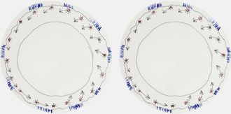 Serax Set Midnight Flowers Anemone Milk aus zwei Speisetellern by Marni