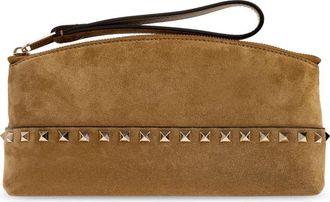 Valentino Garavani Rockstud Spike Kleine Wildleder Tasche - - Bags - Damen - Braun - ONE SIZE