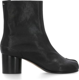 Maison Margiela Femme, Chaussures, Noir, Taille: 37 EU Bottes Noires en Cuir avec Bout Tabi