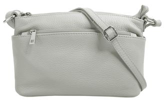 Cluty Umh&auml;ngetasche echt Leder Damen | Made in Italy, Crossbody Bag, Messenger Bag mit Rei&szlig;verschluss, Schultertasche aus Rindleder | 020617