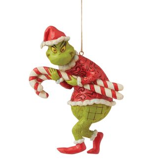 Enesco Jim Shore Dr. Seuss The Grinch Stealing Candy Canes H&auml;ngeornament, 12,9 cm, mehrfarbig