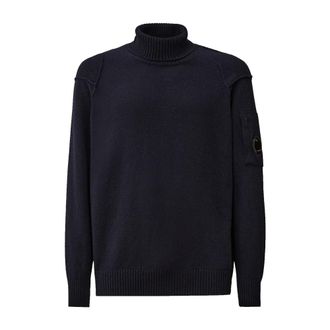 C.P. Company Lambswool Turtleneck Sweater - - Knitwear - Herren - Blau - 2XL