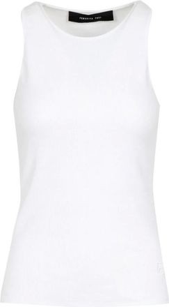 Federica Tosi Femme, Tops, Blanc, Taille: 38 FR D&eacute;bardeur
