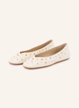 Marc Cain Ballerinas Mit Nieten weiss