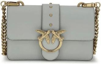 Pinko Pinko, Femme, Sacs, Gris, Taille: ONE Size Bos Taurus Shoulder Bag