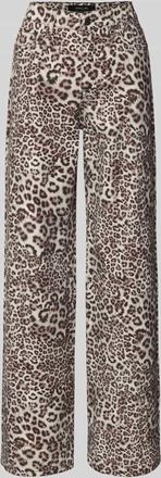 Marc Cain Wide Fit Jeans mit Allover-Animal-Print