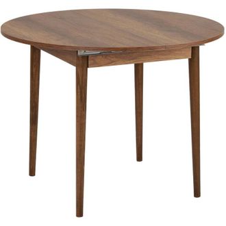Habitat et Jardin Table &agrave; manger extensible en bois Viona 100 x 100 x 75 cm - Barok Walnut