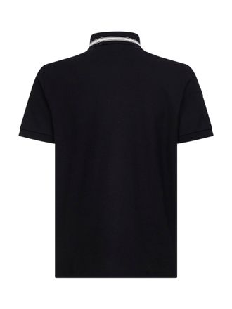 Moncler Mens Piqu&eacute; Polo Shirt Black Cotton T-shirts And Polos