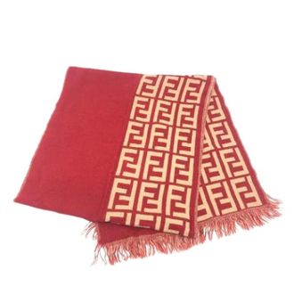 Fendi Pre-owned Vintage Wool Scarf - Femme - Pre-owned - Rouge - Taille: ONE Size