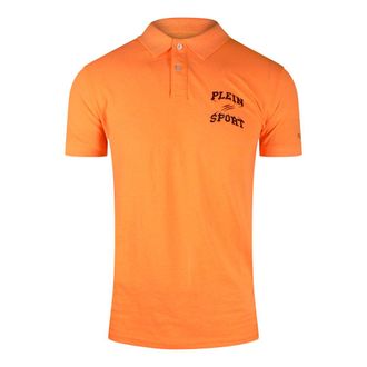 Plein Sport Oranges Poloshirt Mit Auff&auml;lligem Logo