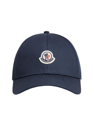 Moncler Cotton Gabardine Baseball Cap - Navy