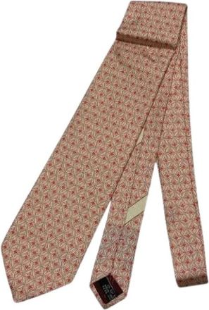 Ferragamo Pre-owned Cravate en soie - Homme - Pre-owned - Rose - Taille: ONE Size