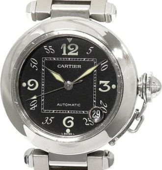 Cartier Pre-owned Acier inoxydable montres - Homme - Pre-owned - Noir - Taille: ONE Size