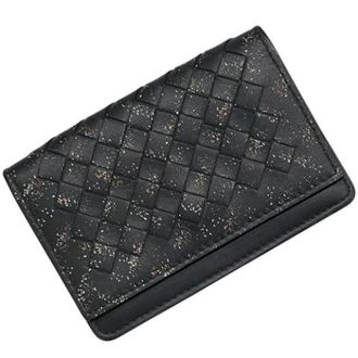 Bottega Veneta Porte-cartes Intrecciato Pre-owned - Femme - Pre-owned - Noir - Taille: ONE Size