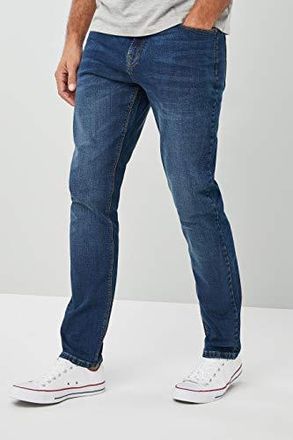 Next Jean Extensible pour Homme, Coupe Classique, M&eacute;lange de Mati&egrave;res &agrave; Haute Teneur en Coton Bleu Moyen EU 81 Regular (UK 32R)