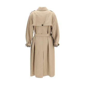 Brunello Cucinelli Double-Breasted Cotton Trench Coat - Beige