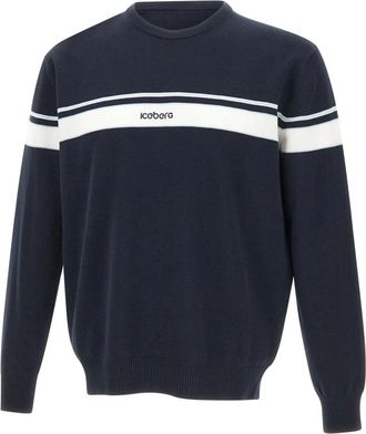 Iceberg Homme, Pulls, Bleu, Taille: S Pull ras du cou