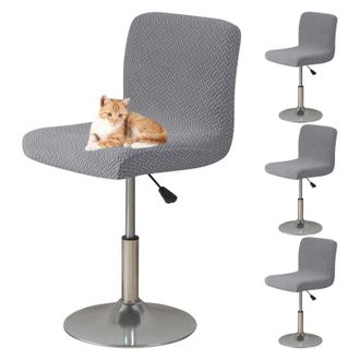 Generic Barhocker Bez&uuml;ge Kratzfest f&uuml;r Katzen Barhocker Schonbez&uuml;ge mit R&uuml;ckenlehne Sitzbez&uuml;ge f&uuml;r Kneipenst&uuml;hle 2er-Set 4er-Set f&uuml;r K&uuml;che Esszimmer Caf&eacute; (Dun