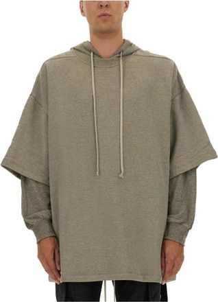 Rick Owens Double Layer Hoodie - - Sweatshirts & Hoodies - Herren - Grau - L