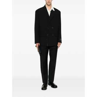 Jil Sander Virgin Wool and Mohair Blend Trousers - Black
