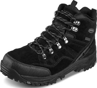Skechers Herren Relment Pelmo Wanderstiefel, Black Suede, 45.5 EU