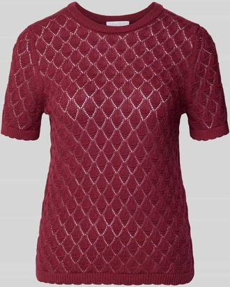 Jake*s Strickshirt mit Lochstickerei