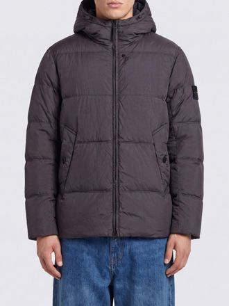 Stone Island Doudoune en nylon imperm&eacute;able avec capuche et logo Compass