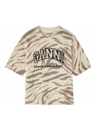 Ganni T-Shirt - Blanc