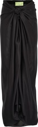 Toteme Knot-Detail Satin Maxi Skirt Size L