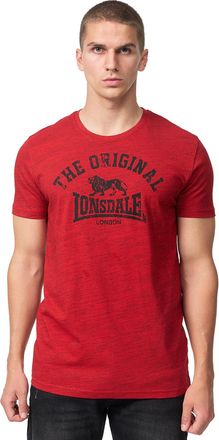 Lonsdale Herren T-Shirt Normale Passform ORIGINAL, Marl Red/Black XXXL, 112048